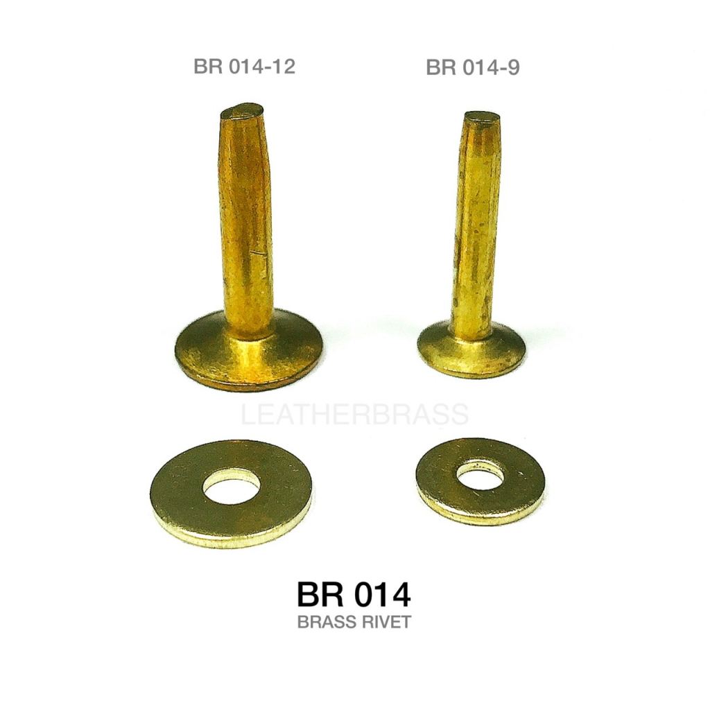 BR014 รีเวท Rivet Brass อะไหล่สำหรับงานกระเป๋าหรือ แพ็คบรรจุ25ชิ้น เนื้อทองเหลืองแท้ ...