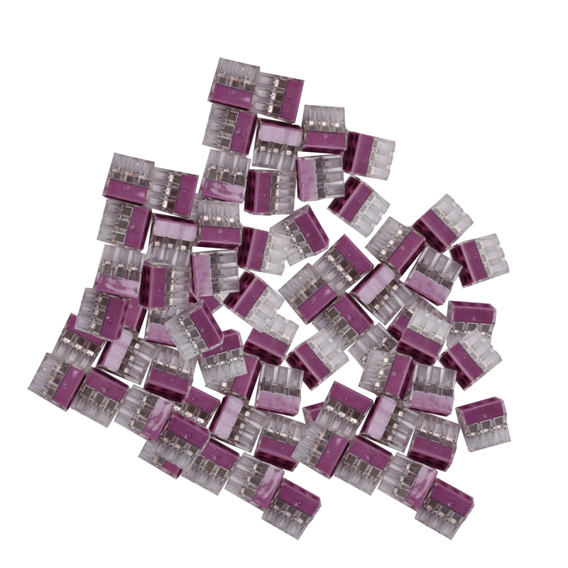 50Pcs Universal Cable Wire 773-106 Type Fast Home Compact Wire Connection Plug-In Terminal Block ...