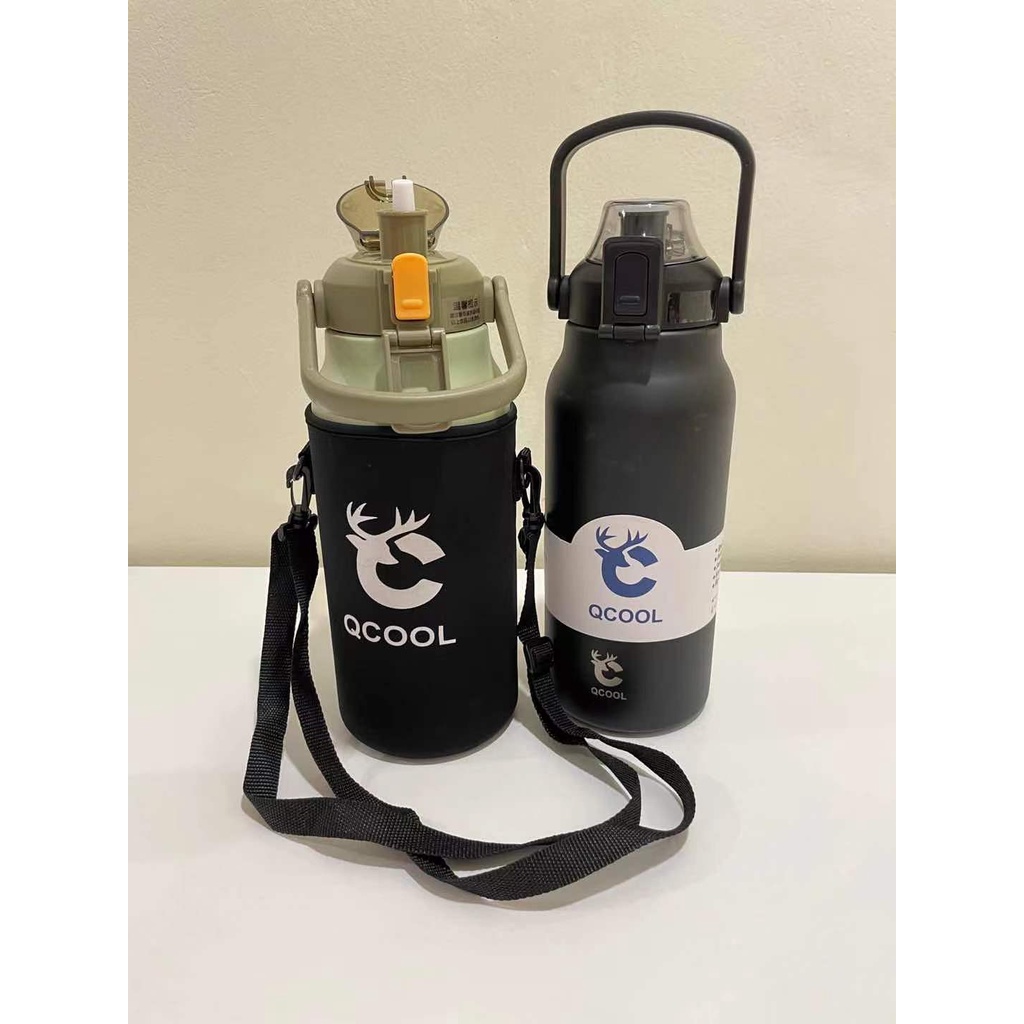 ((ขวดน้ำเด็ก)) เตรียมไป โรงเรียน กระเป๋าสายสะพาย สำหรับใส่ขวดน้ำใหญ่ QCOOL CILLE 1.7L สินค้า ...