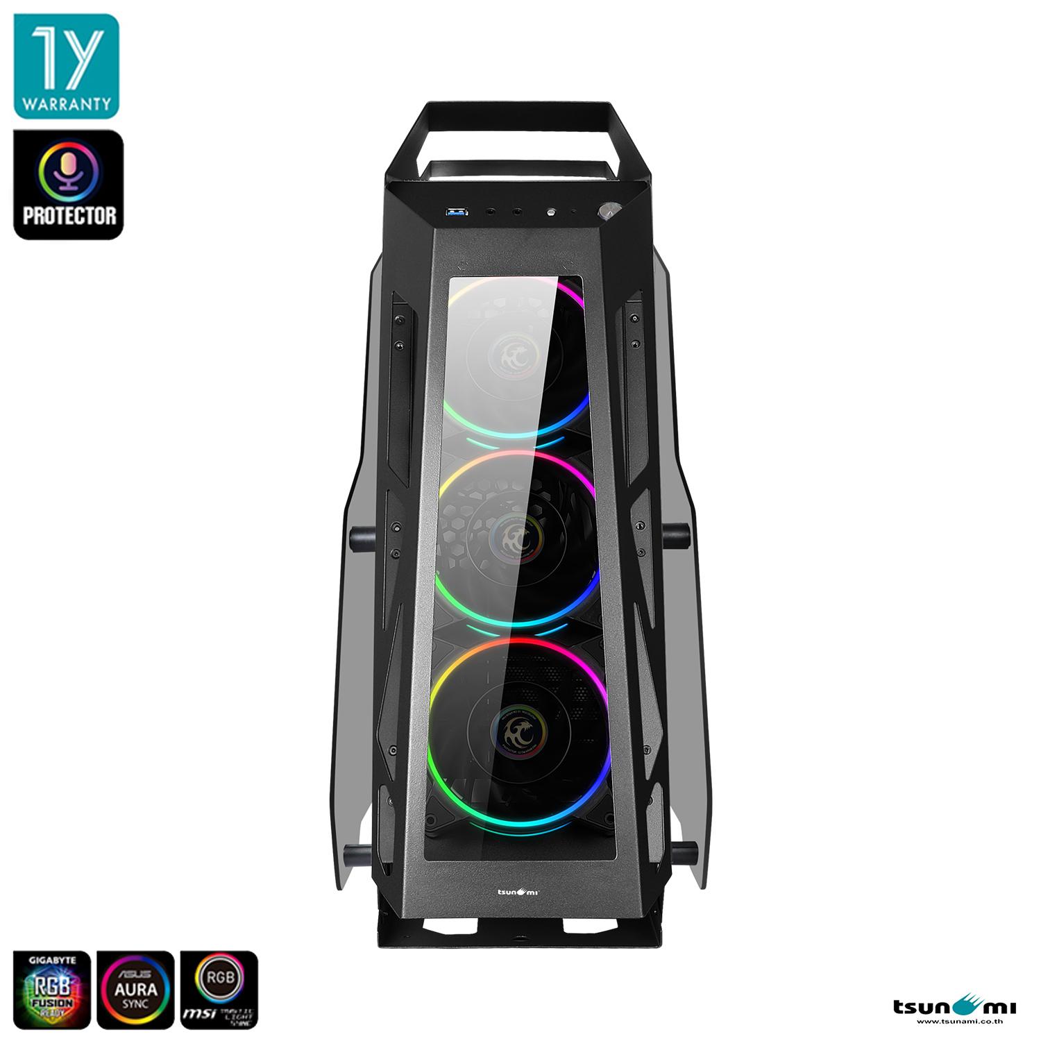 เคสคอมพิวเตอร์ Tsunami Protector Titan KK Open Air Surrounded Tempered ...