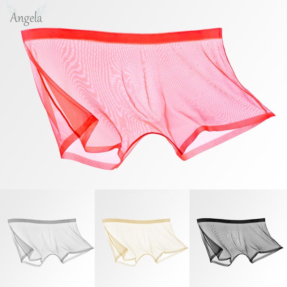 COD Men Mesh y Boxer Briefs Thin Transparent Underwear Shorts Trunks ...