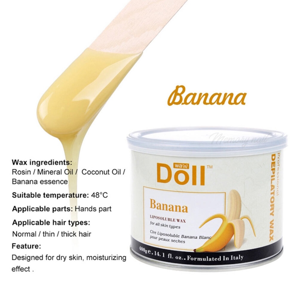 Doll Strip wax (แว๊กซ์ร้อน ใช้ผ้าดึง) แว็กซ์กำจัดขน กระป๋อง 400 กรัม ...