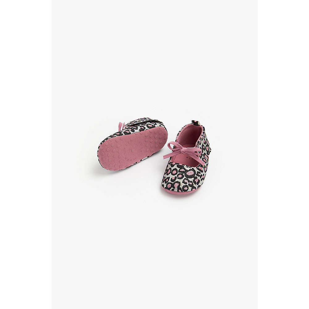 รองเท้าหุ้มส้นเด็กอ่อน Mothercare leopard-print pram shoes ZA732 ...