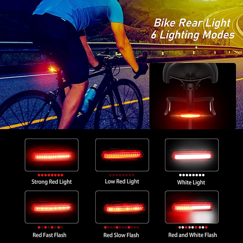 Bike Lights Front and Back Life Waterproof Super Bright Bicycle Lights ...