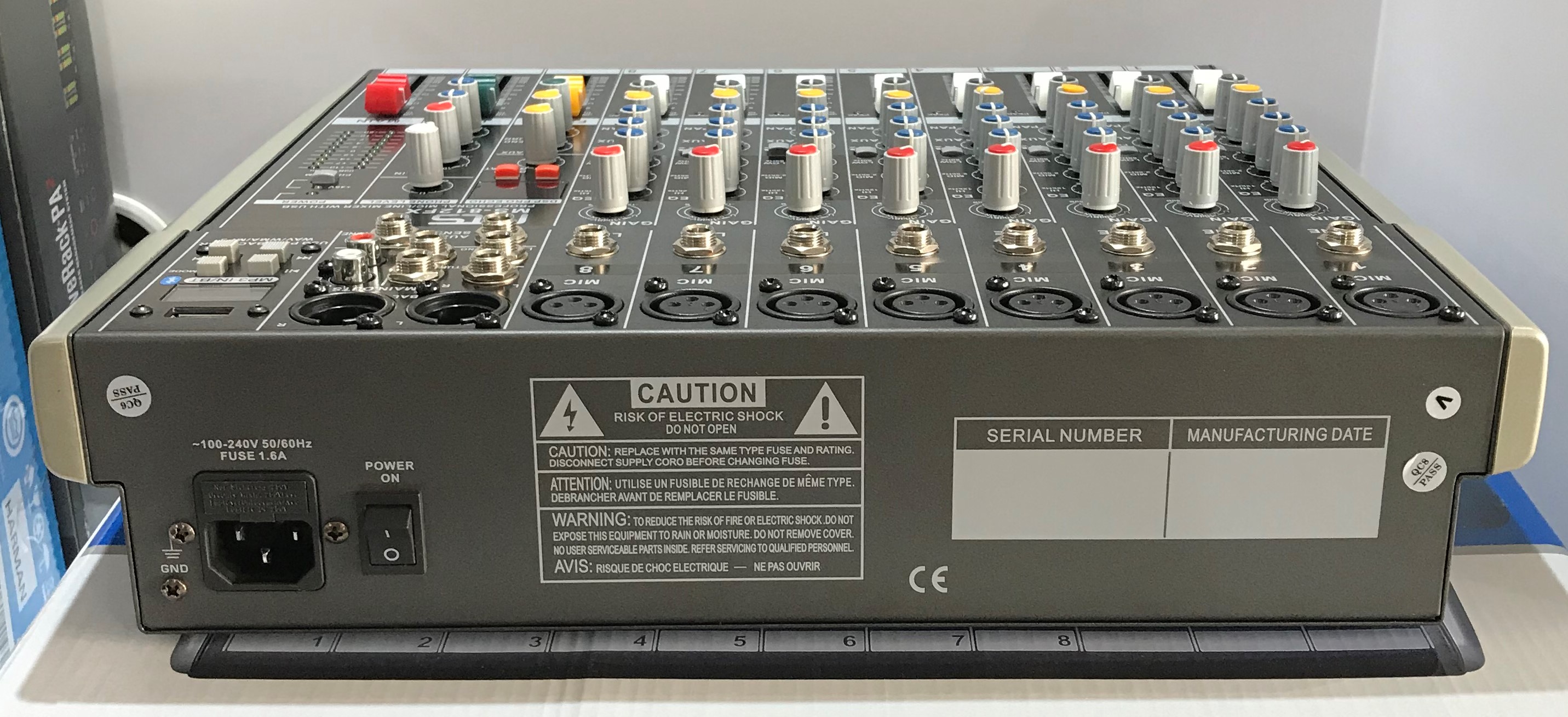 มิกเซอร์ NTS รุ่น MS-812FX 8 CHANNEL ULTRA-SLIM MIXER ม่ช่องเสียบไมค์สาย 8 ช่อง และสามารถเสียบ ...