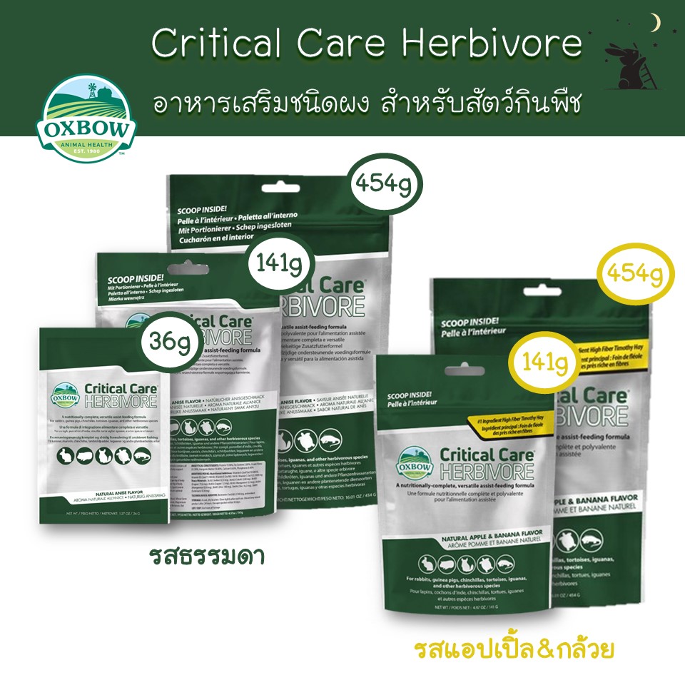 Critical Care Herbivore ยี่ห้อ Oxbow - Rabbit into the Moon - ThaiPick