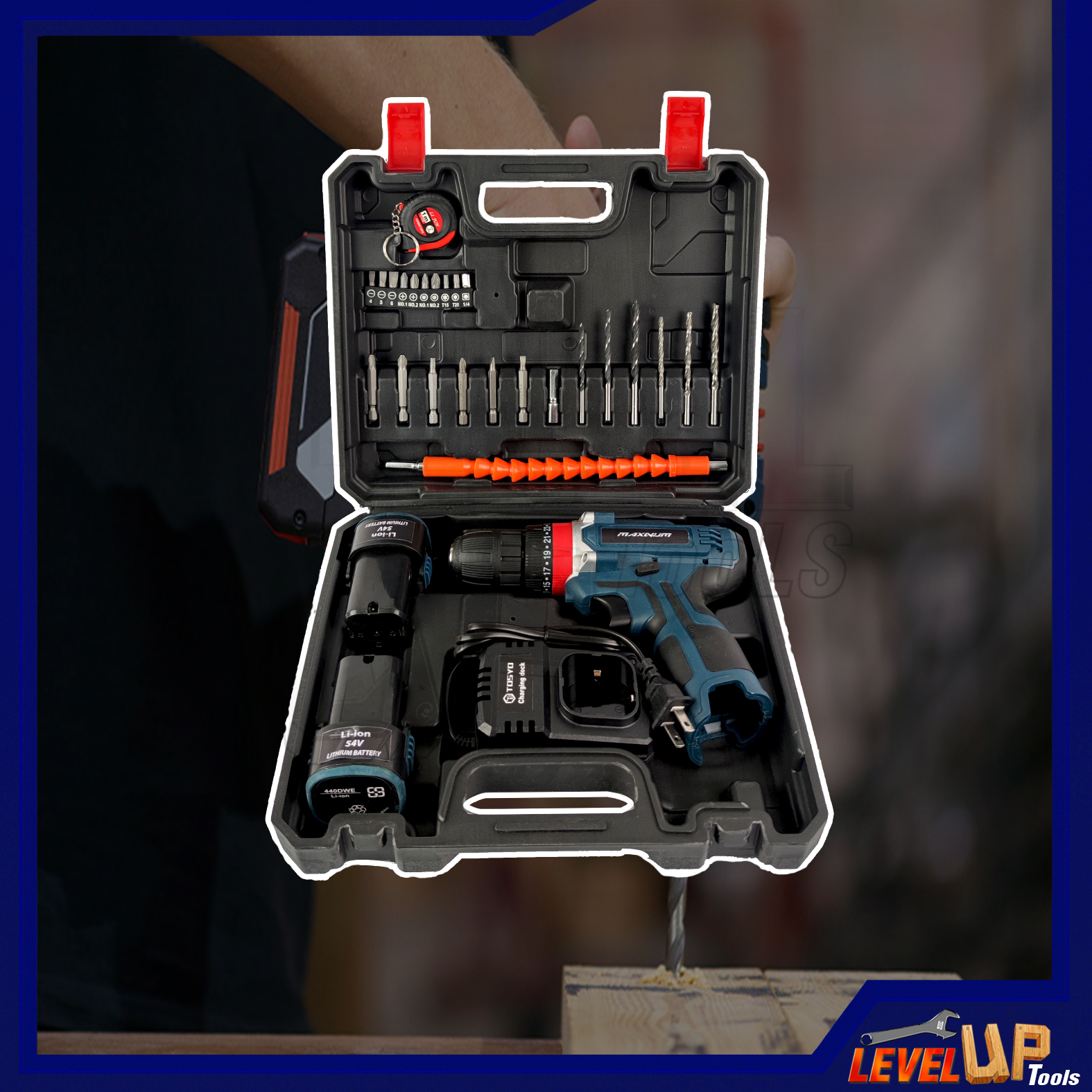 MAXNUM สว่านไร้สาย สว่านไขควงไร้สาย 54V 3ระบบ เจาะไม้ เจาะเหล็ก ขันน็อตสกรู (เจาะกระแทกได้ ...