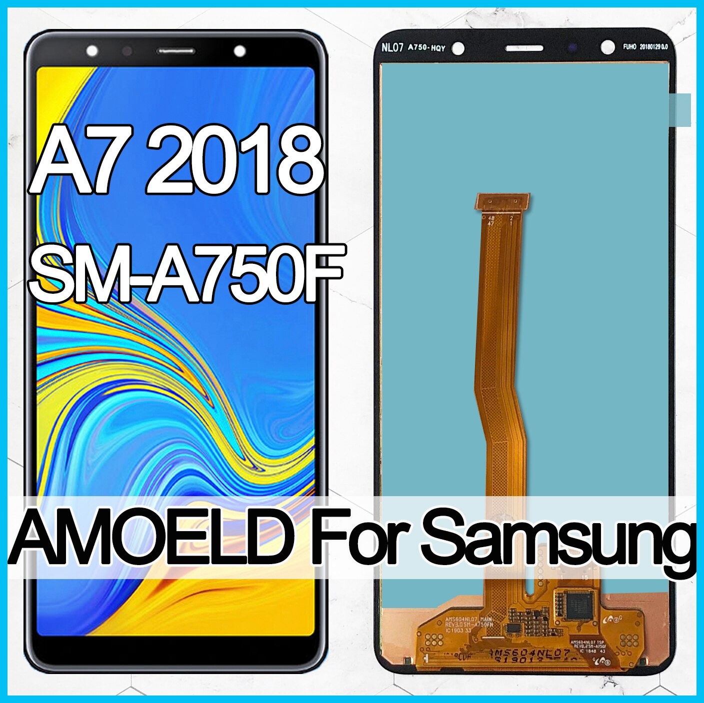 หน้าจอ samsung galaxy A7(2018) A750 จอ LCD พร้อมทัชสกรีน ซัมซุง กาแลค ...