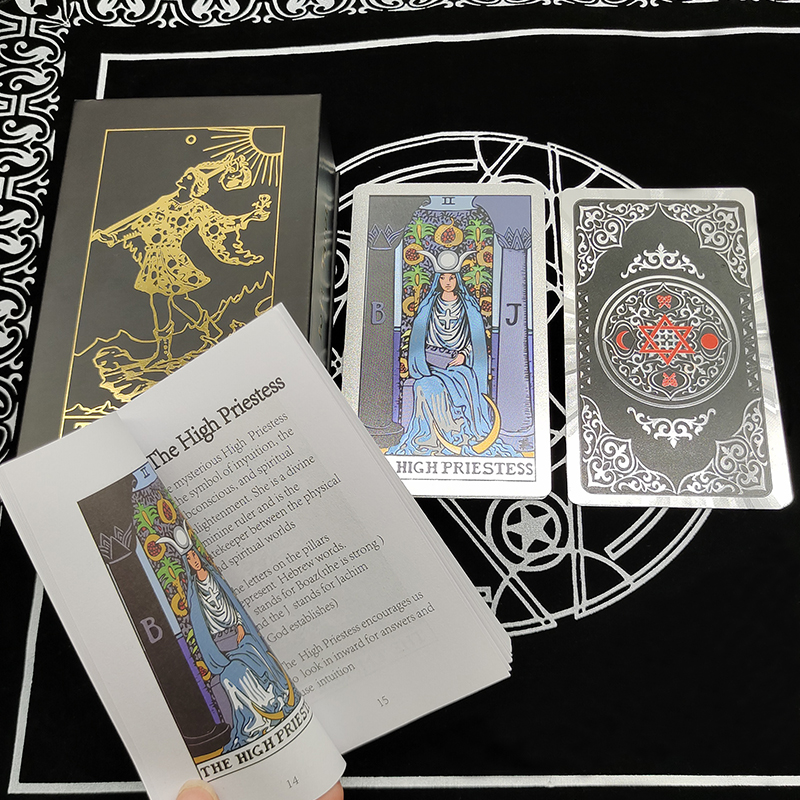 The New Knight Gold Foil Tarot Board Game Set Hot Stamping Luxury PVC ...