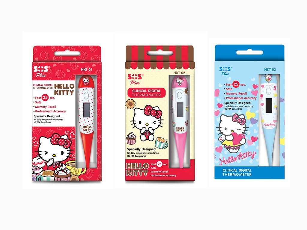 SOS Plus เทอร์โมมิเตอร์ hello kitty HKT 02 (สีชมพู) - SuperHealthee ...