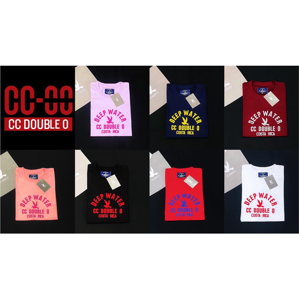 เสื้อยืดแขนสั้น งานปัก CC-OO DEEF WATER Cotton 100% ( SMLXL ) No.06 - golf & prem - ThaiPick