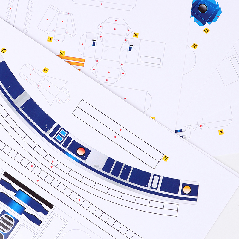 UG Skywalker Robot R2-D2 Movie Craft Model 3D Paper Model DIY Assembled ...