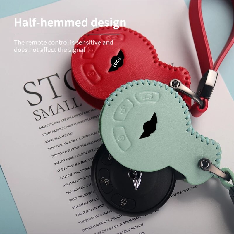 Car Leather Key Case Cover For BMW MINI COOPER S ONE JCW R60 R55 R56 ...