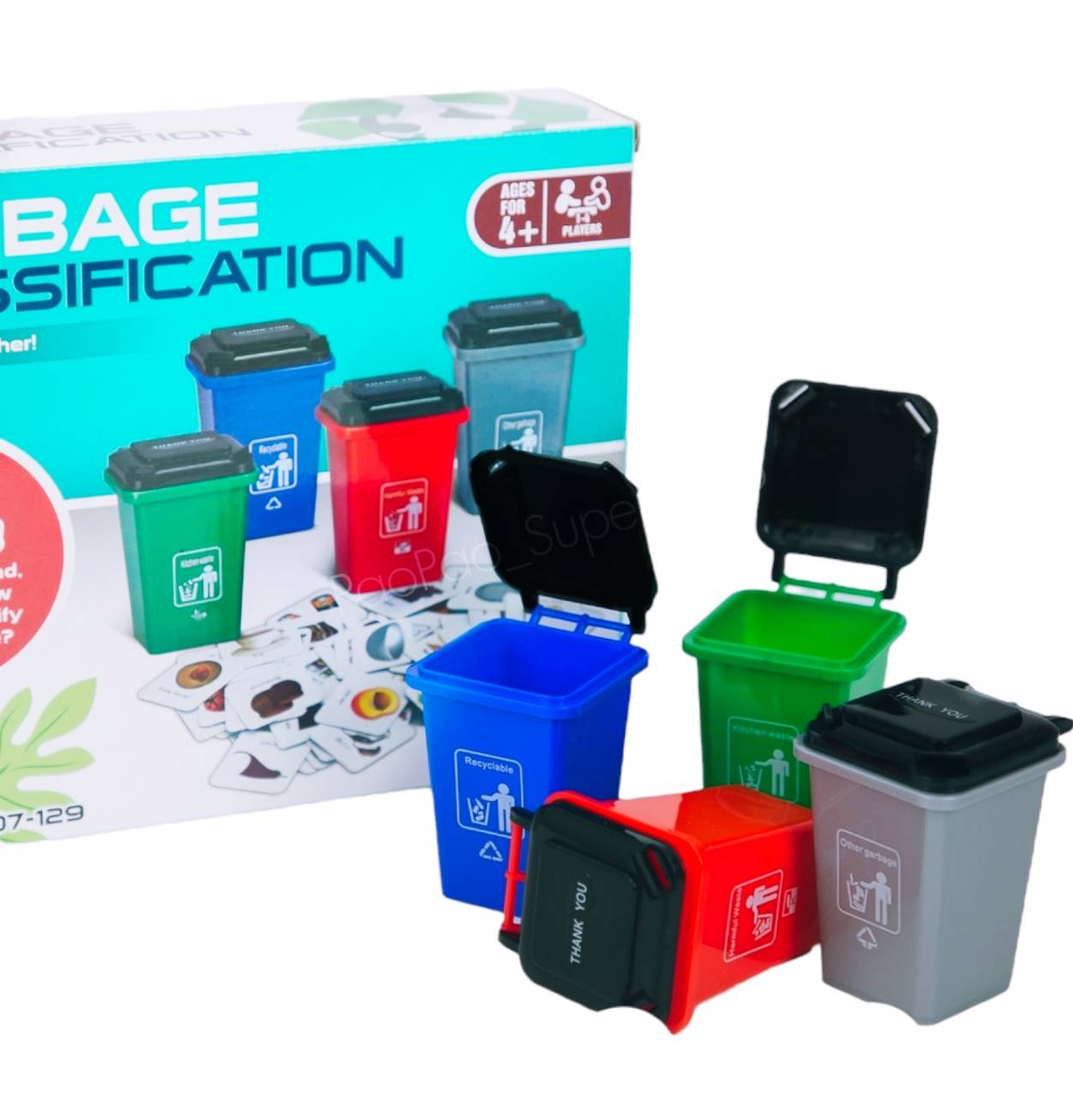 บอร์ดเกมส์แยกขยะ Garbage Classification Board game เกมส์ฝึกท่องคำศัพท์ แยกชนิดขยะการ์ดท่องศัพท์ ...