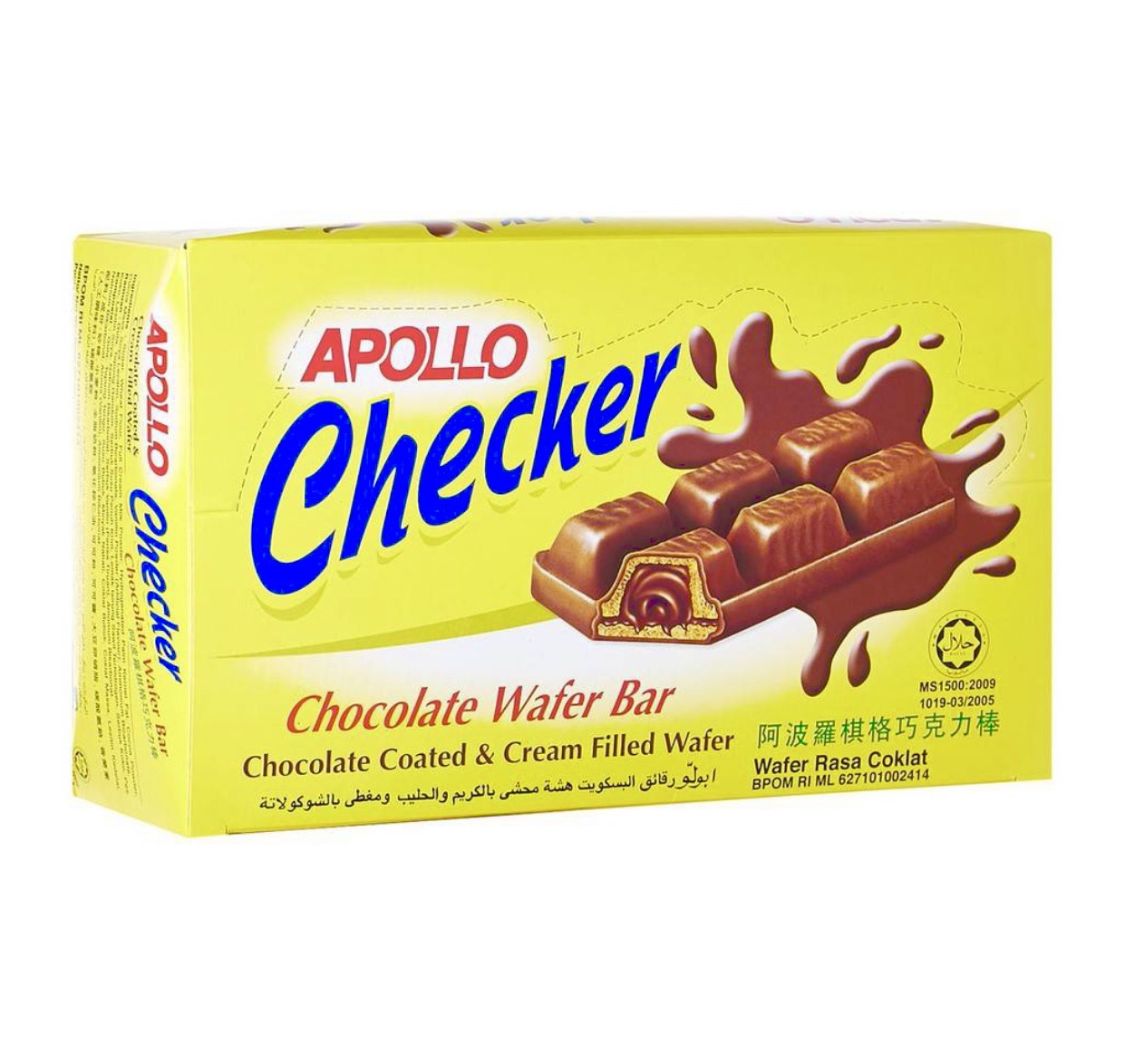 🍫Apollo Checker Chocolate Wafer Bar 432g (18g x 24ชิ้น) อพอลโล่เชคเกอร์ ...