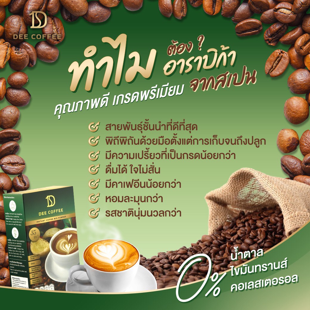 กาแฟ Dee coffee 3 กล่อง แถมแก้ว 1 ใบ - Dee coffee & Le Luxe France ...