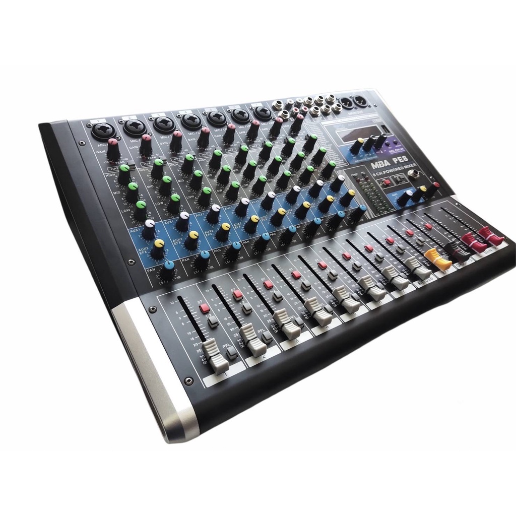Power Mixer MBA รุ่น PE8 (8ch) เอฟเฟกตแท้ 24DSP - PJ Music sound - ThaiPick
