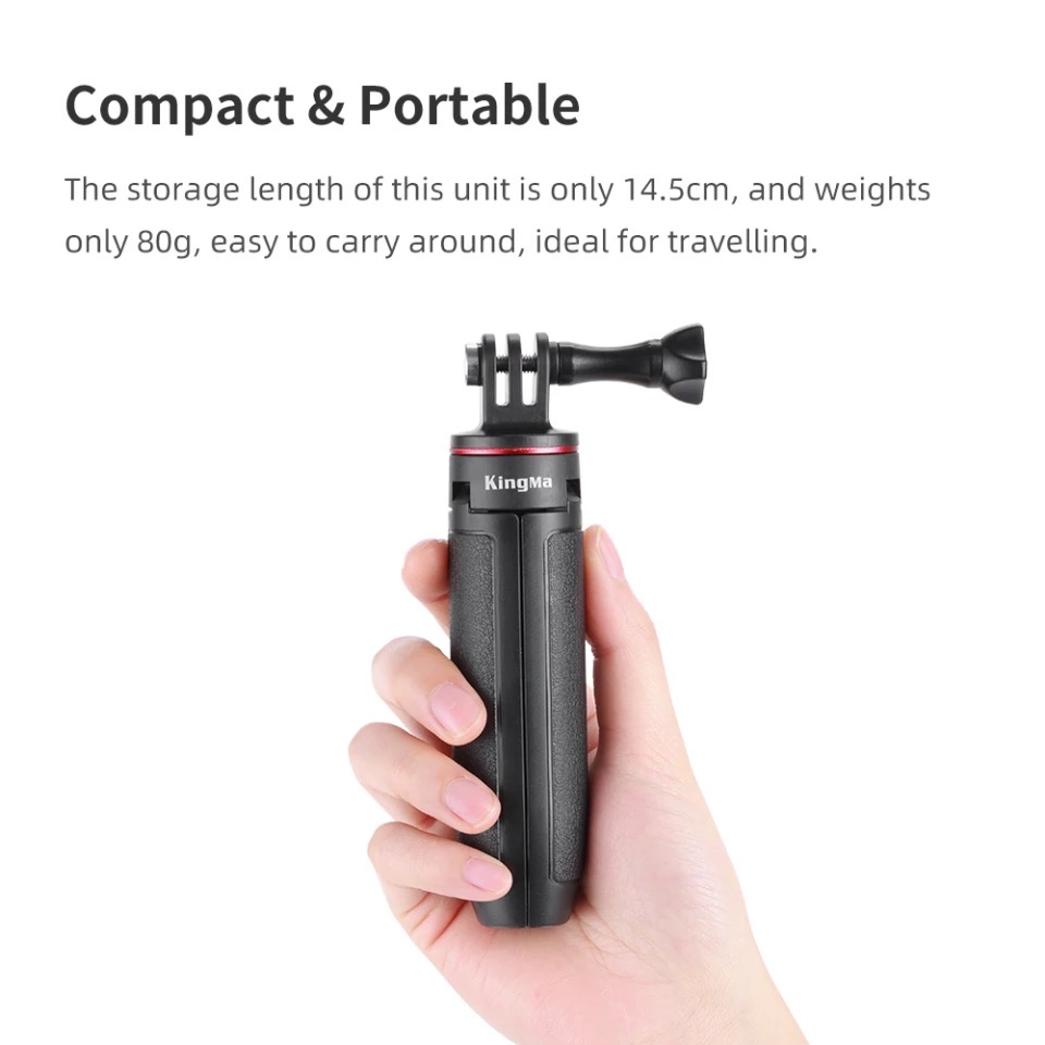 Kingma Portable Extension GoPro Vlog Tripod Shorty for GoPro HERO 10 9 ...