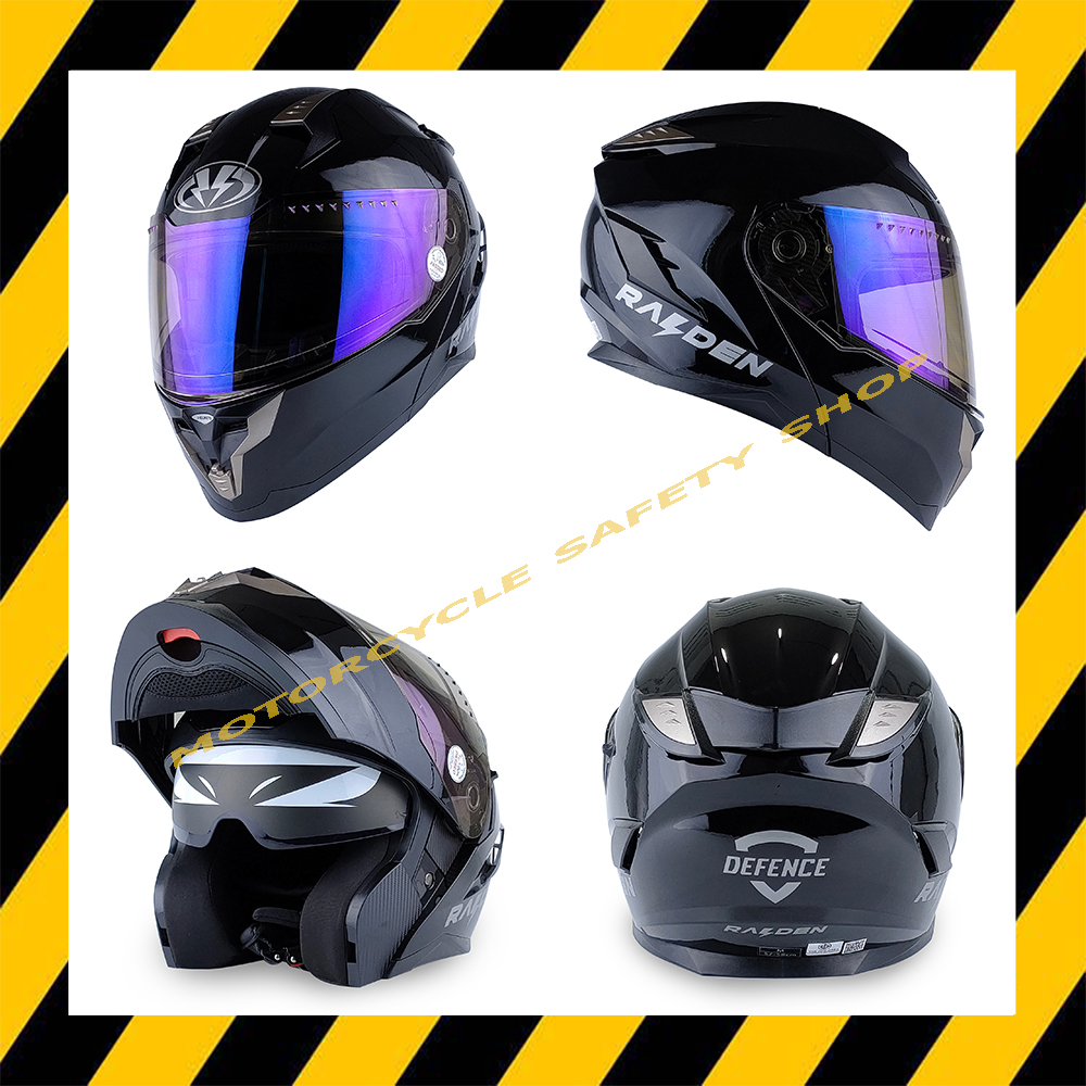 หมวกกันน็อคเต็มใบเปิดคางได้ หมวกกันน็อกยกคาง (Flip Up) RAIDEN รุ่น ...