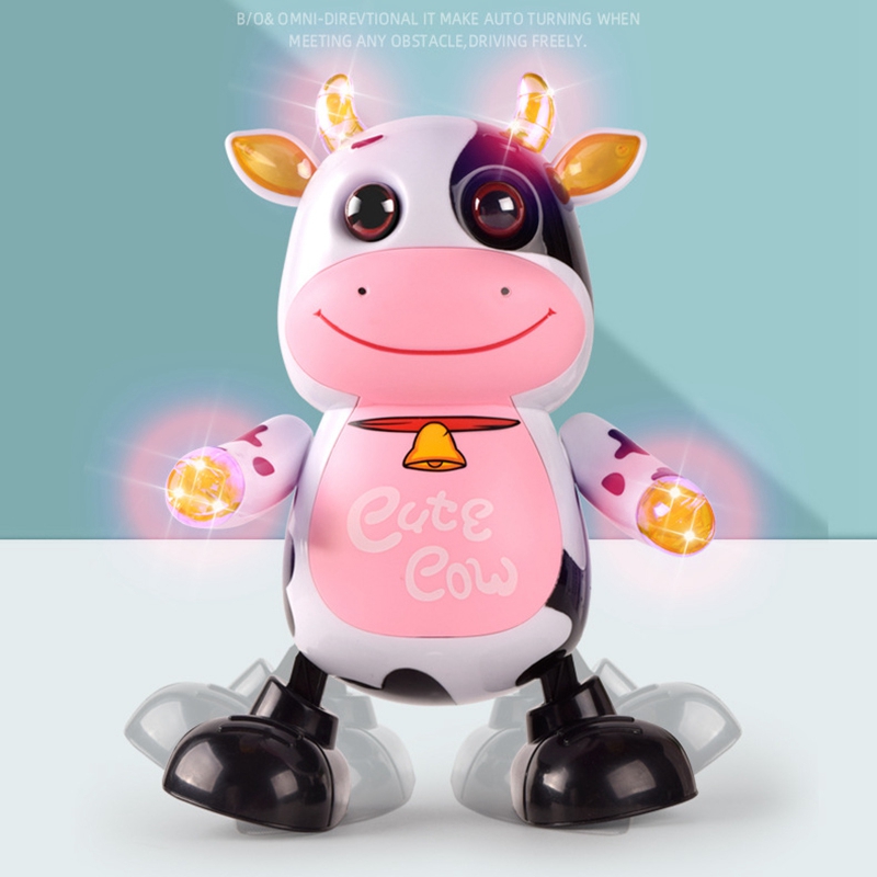Kids Electric Singing Moving Dancing Cute Cow Model Robot Toy with ...