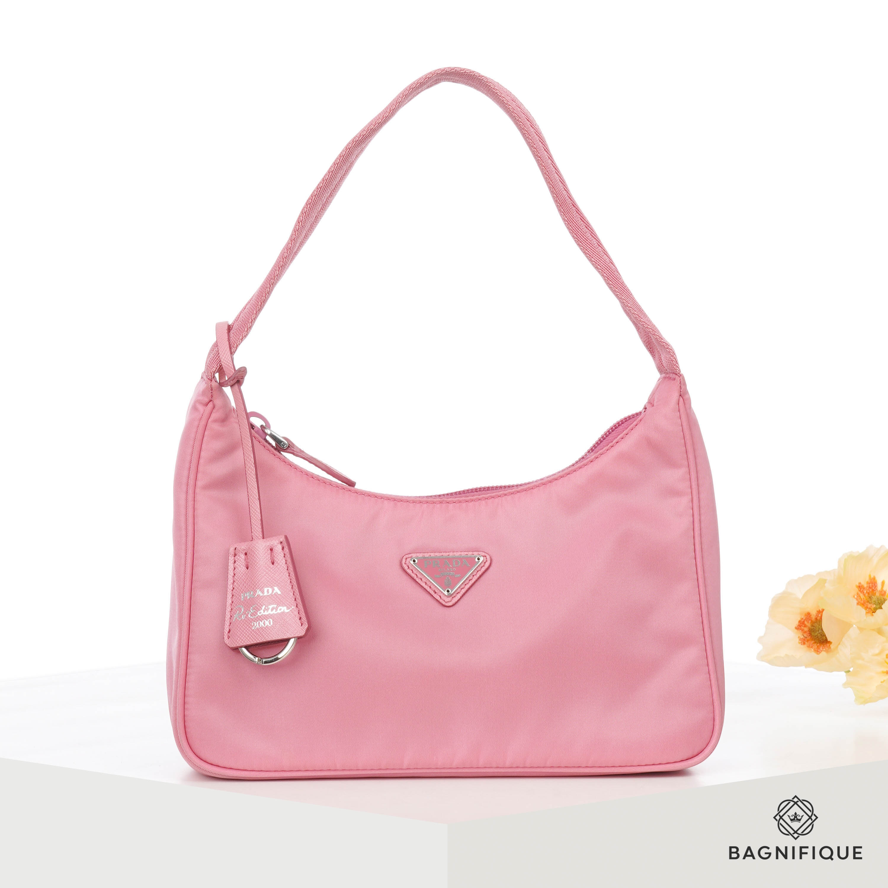 PRADA RE-EDITION 2000 MINI PINK NYLON SHW - BNF BRANDNAME - ThaiPick