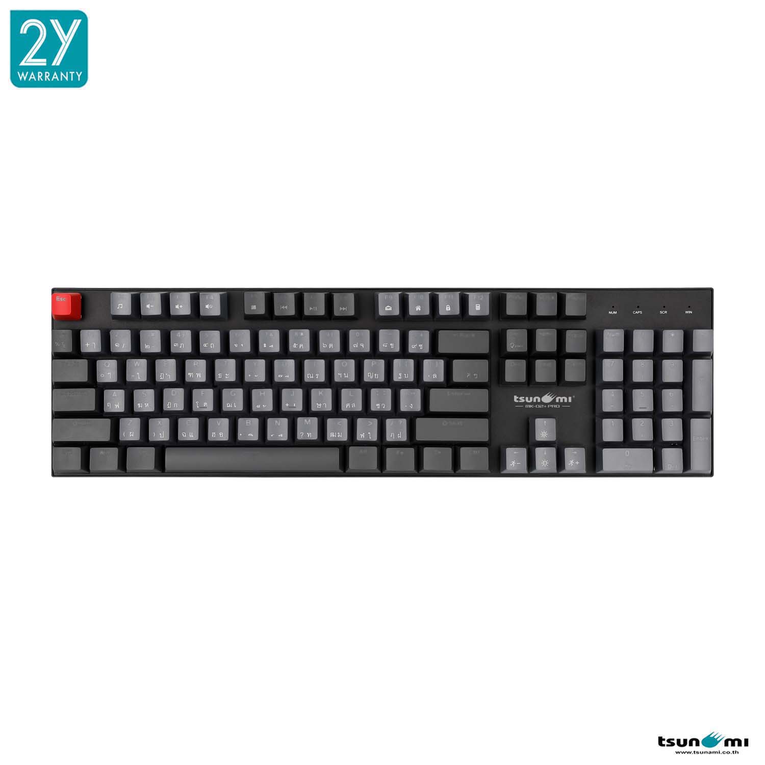 คีย์บอร์ดเกมมิ่ง Tsunami MK-02 Plus Pro 104Keys Mechanical Gaming ...