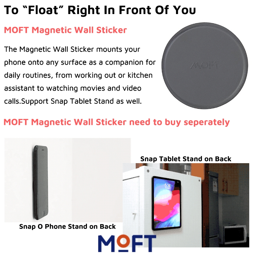 MOFT O Snap Phone StandGrip(MagSafeใช้งานร่วมกับการออกแบบแม่เหล็กไม่ยึดติด) สตรีมสดที่วาง ...