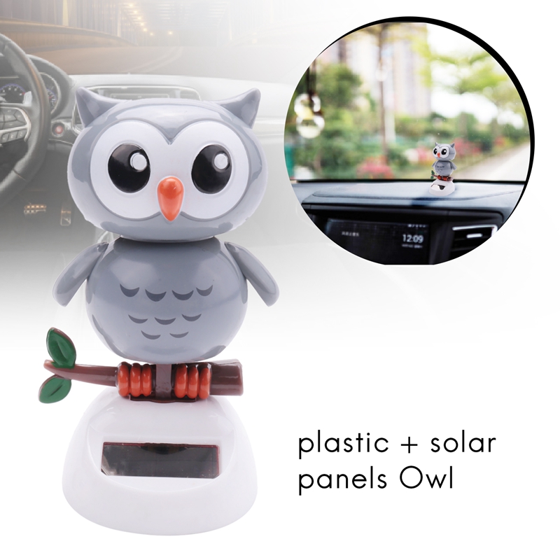 Figurine Owl owl sway to solar energy type Nohohon balance wheel deco ...