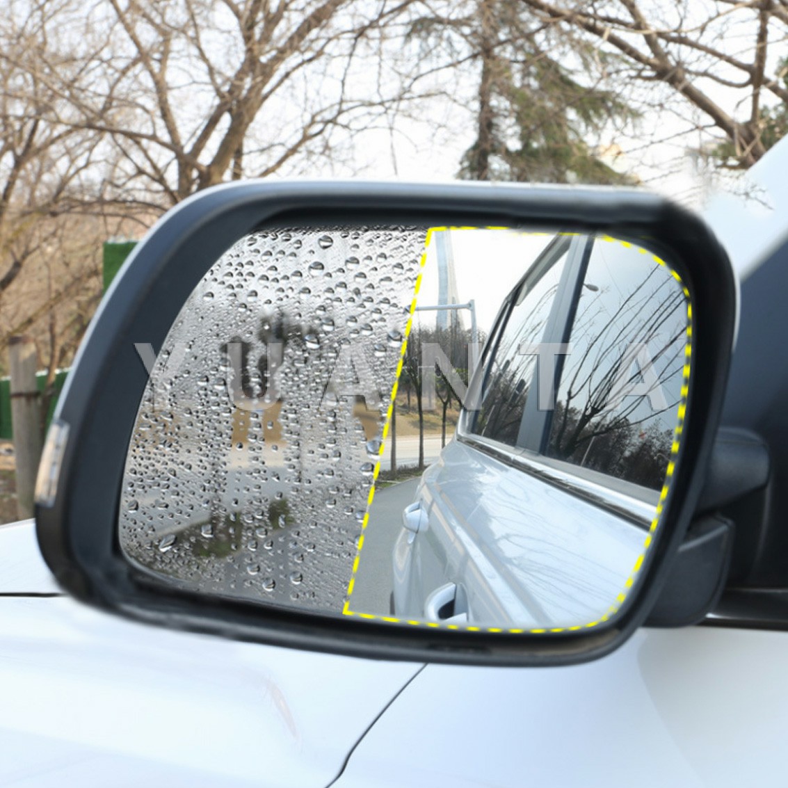 YUANTA ฟิล์มติดกระจกมองหลังรถยนต์แบบ HD แบบกันน้ำ กันหมอก ฟิล์มติดรถ ...