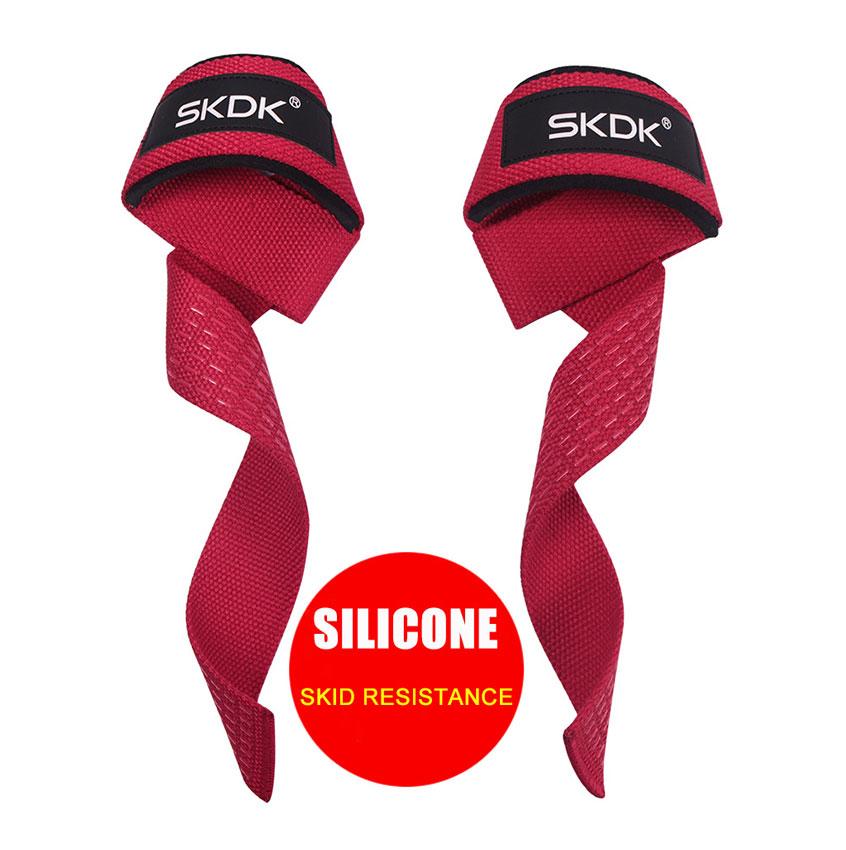 ถุงมือฟิตเนส STRAPS Leather Grip pads & Strap SKDK หนังกลับ สแต๊ป หนัง ...
