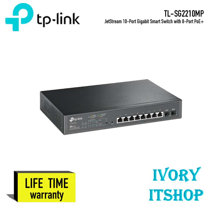 TP-Link TL-SG2210MP New JetStream 10-Port Gigabit Smart Switch with 8 ...