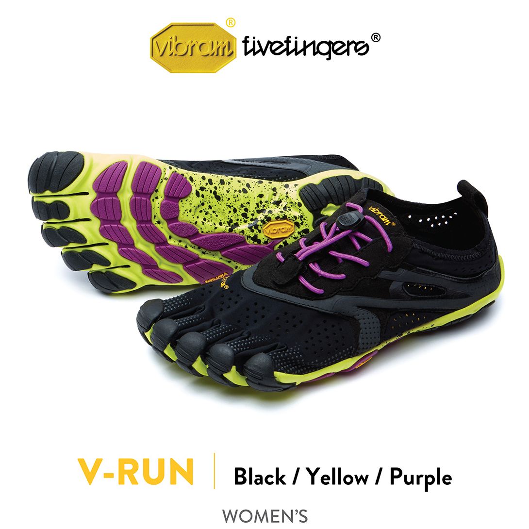 Vibram Fivefingers รองเท้าผู้หญิง รุ่น V-Run (Black/Yellow/Purple ...