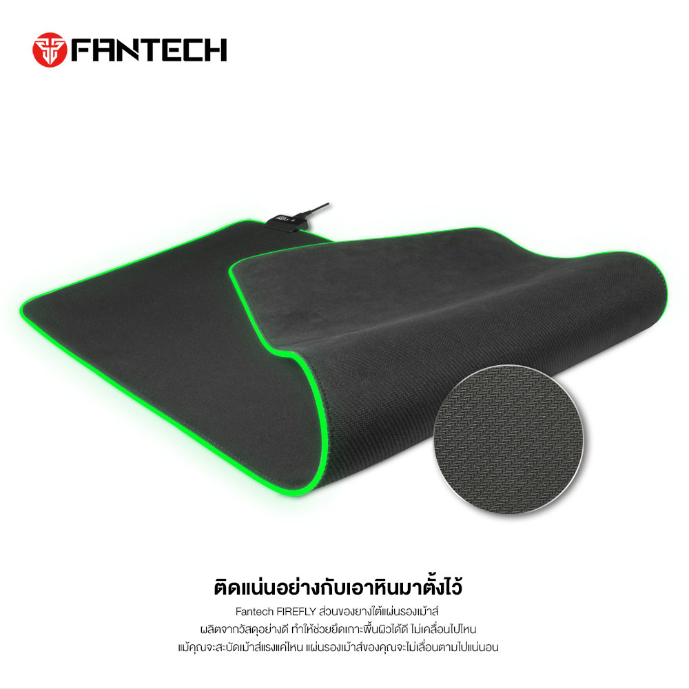 FANTECH FIREFLY MPR351S MPR800S RGB Soft Cloth RGB Mouse Pad แผ่นรอง ...