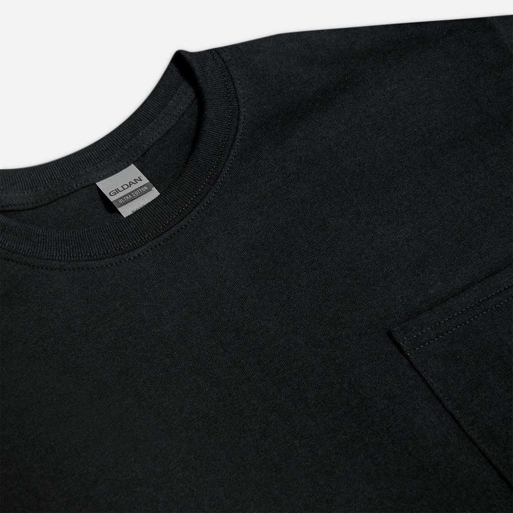 Gildanมีกระเป๋าอุลต้าคอตตอนสีดำรุ่นพอกแกต | Lazada.co.th