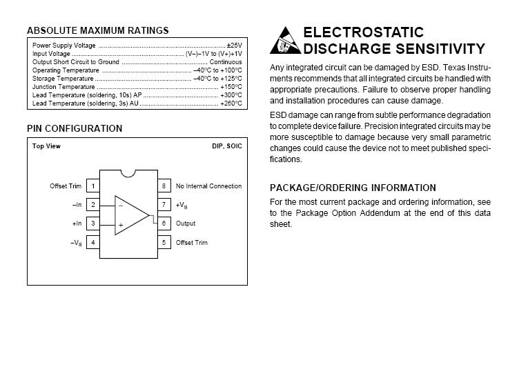 OPA604แท้ Texas Instruments 8-Pin PDIP(Genuine100% Made in THAI LAND ...