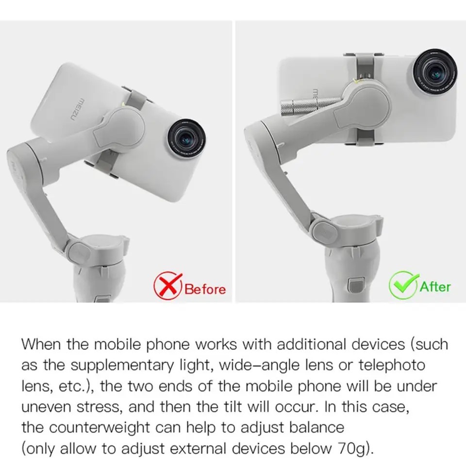 STARTRC DJI OM6 OM5 Gimbal 50g Weight Counterweight For DJI OM4 SE Osmo Mobile 3 2 Zhiyun Smooth ...