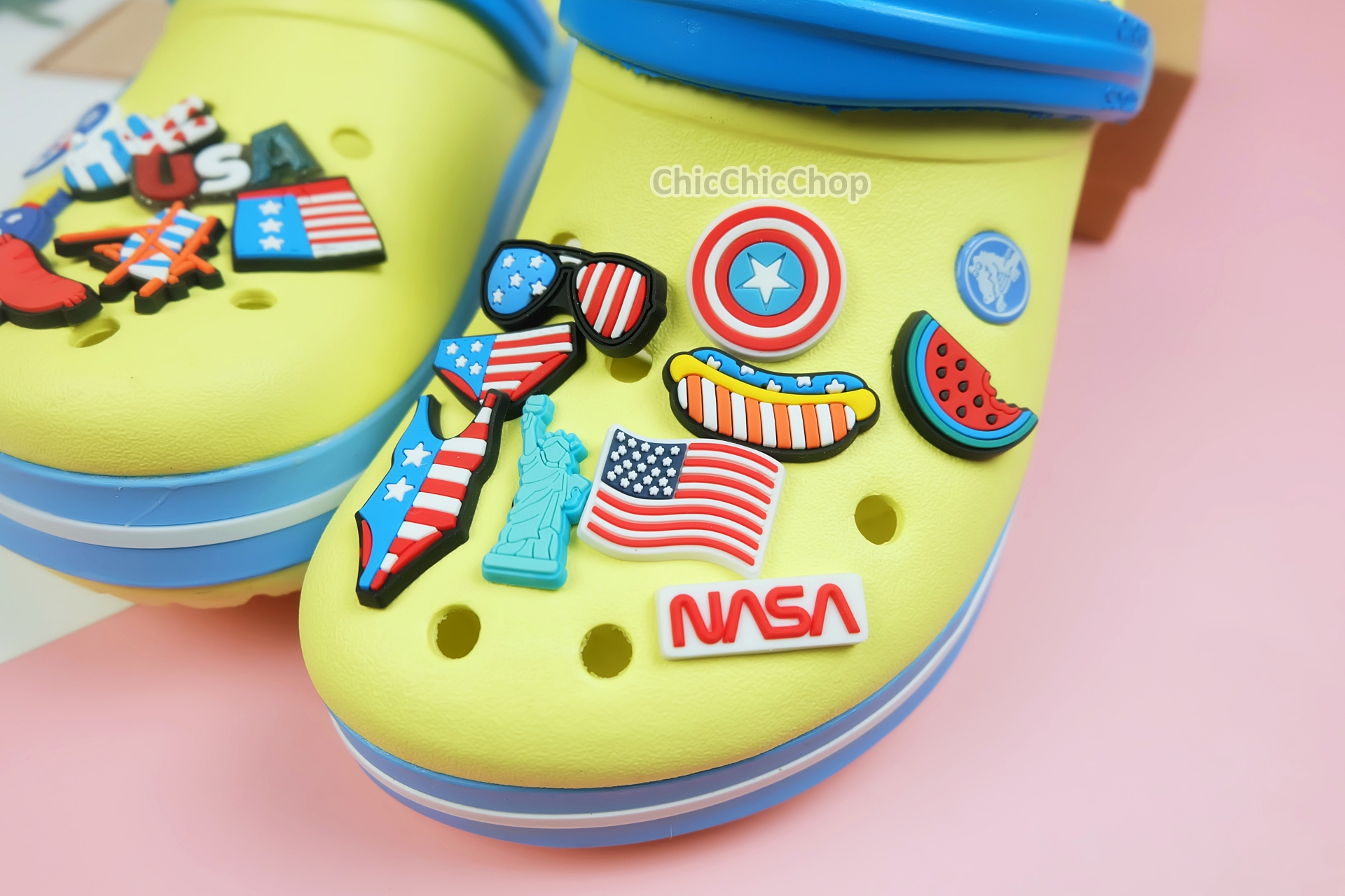 ตัวติดรองเท้ามีรู “แบบอเมริกา “???????? shoe charm “USA collection ...