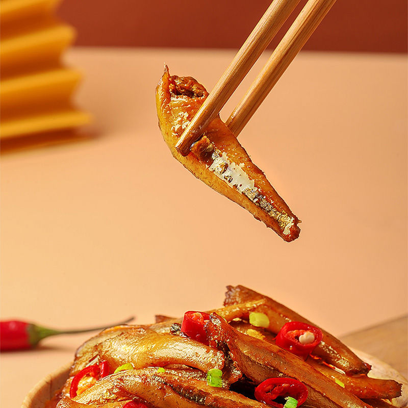 ZEJUN Jinzai ปลาเล็กปลาเล็กรสเผ็ดทะเลลึก 7g*10 - zejunstore - ThaiPick