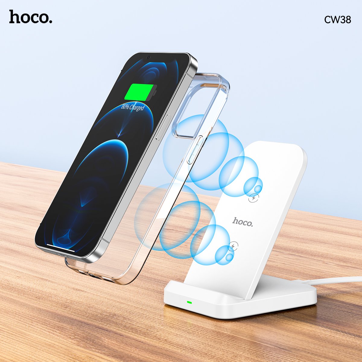 Hoco ของแท้ ใหม่ CW38 แท่นชาร์จไร้สาย 15W max (input Type-C ) ชาร์จไร้ ...
