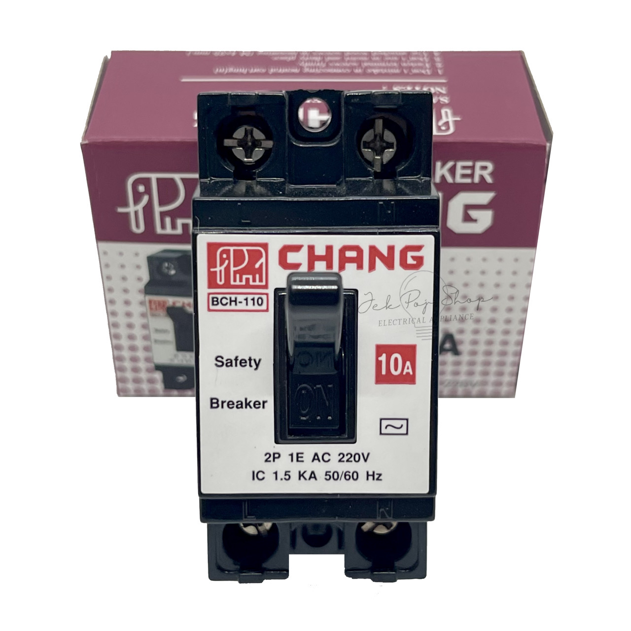 เซฟตี้ เบรกเกอร์ Safety Breaker ตัวตัดไฟ 2P 220V ขนาด 10A 15A 20A 30A 40A ยี่ห้อ ช้าง CHANG ...