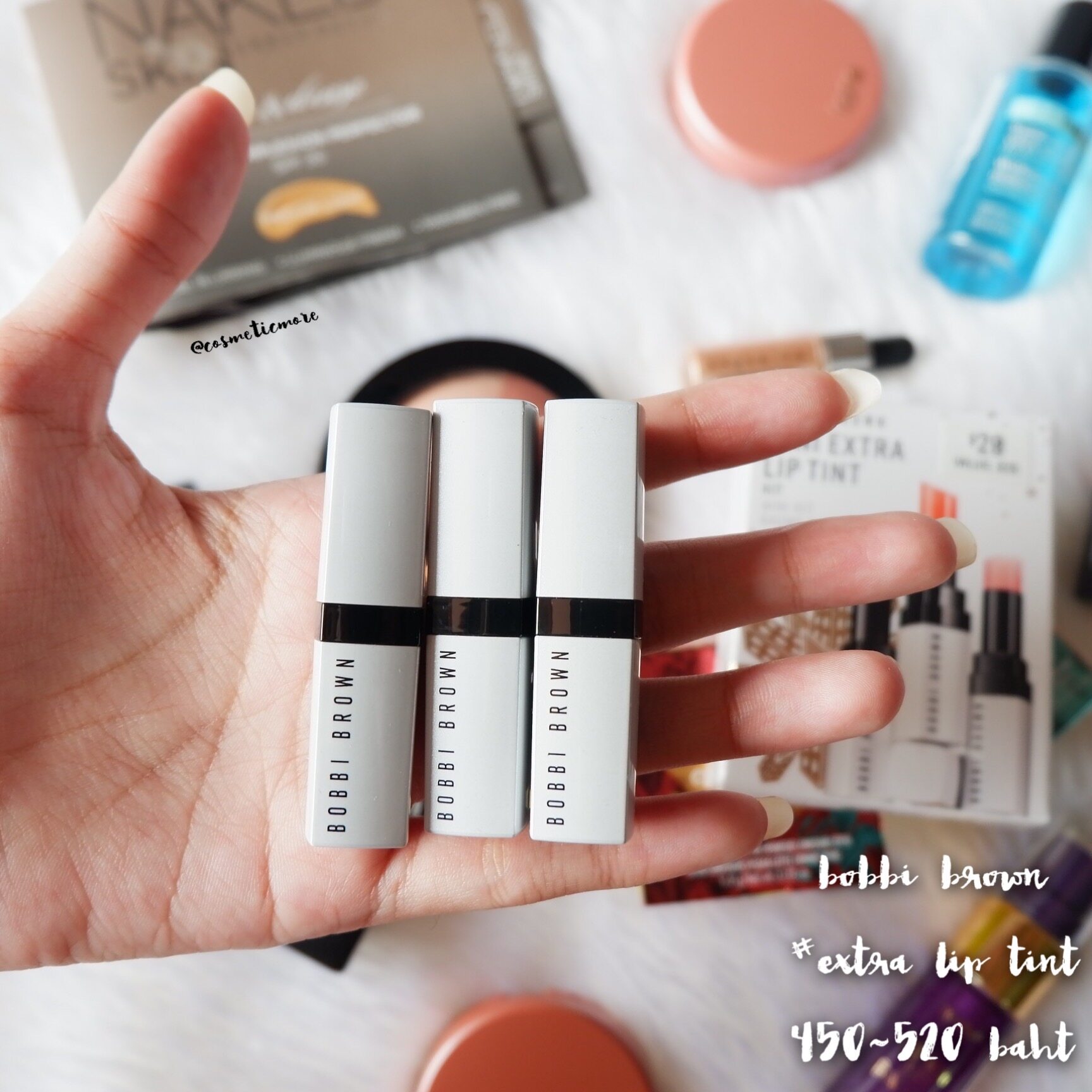 พร้อมส่ง! 🖤 bobbi brown extra lip tint 0.7g (mini) สี bare melon/bare ...
