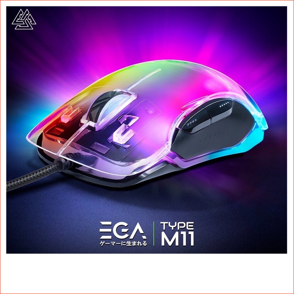 เมาส์เกมมิ่ง EGA Type M11 RGB Gaming Mouse เมาส์มาโคร เมาส์คอม เมาส์ ...