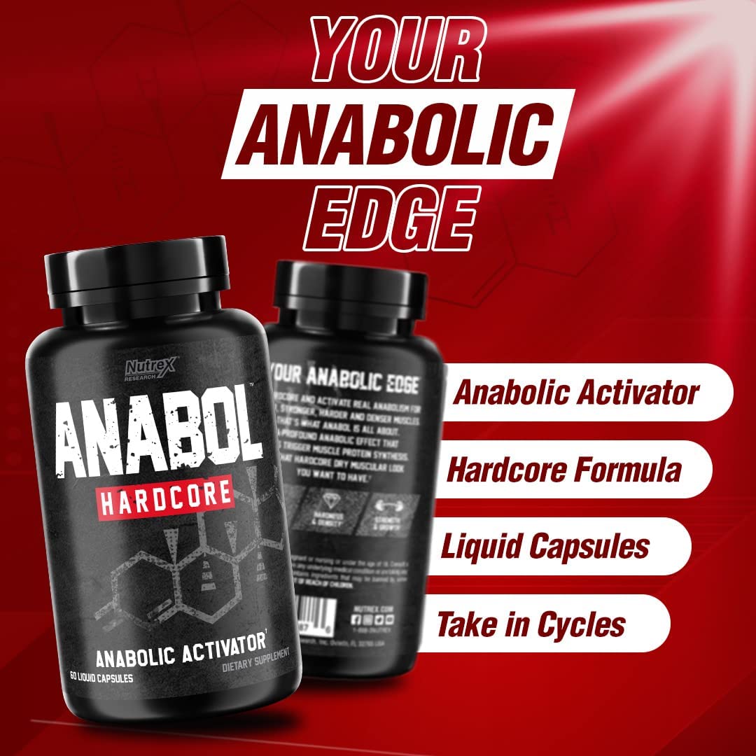 Nutrex Research : Anabol Hardcore 60 capsules, สร้างกล้ามเน้นๆ แน่นๆ ...