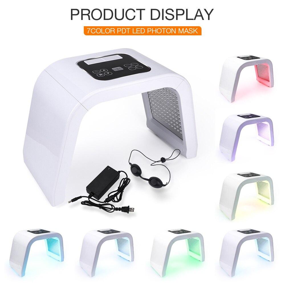 7 สี LED PDT Light Skin Care Beauty เครื่อง หน้ากากใบหน้า Therapy ผิว ...
