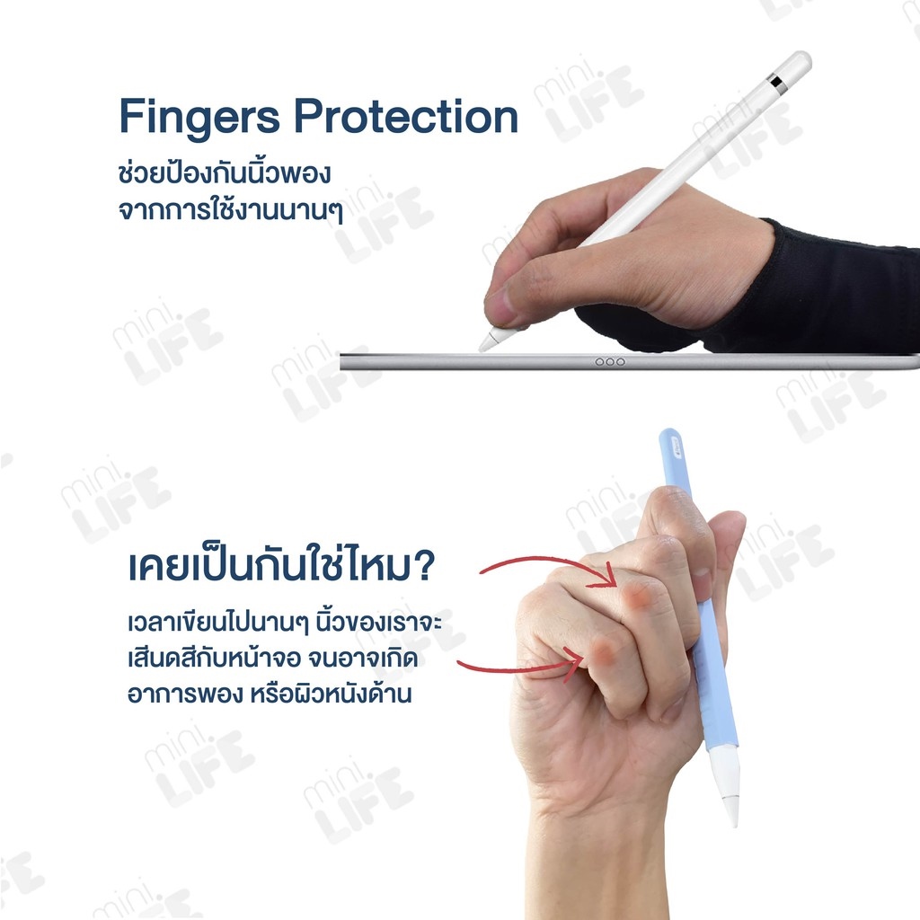HY 【 พร้อมส่ง 】ถุงมือ วาดรูป ป้องกัน ทัชสกรีน หน้าจอ stylus Anti ...