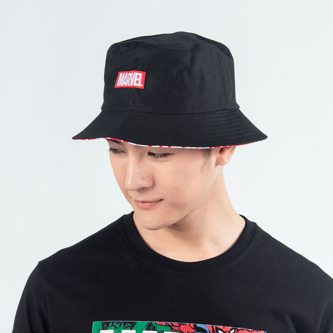 Marvel Bucket Hat - หมวกมาร์เวล ด้านนอกปัก ด้านในสกรีนมาร์เวล สวมใส่ได้ ...