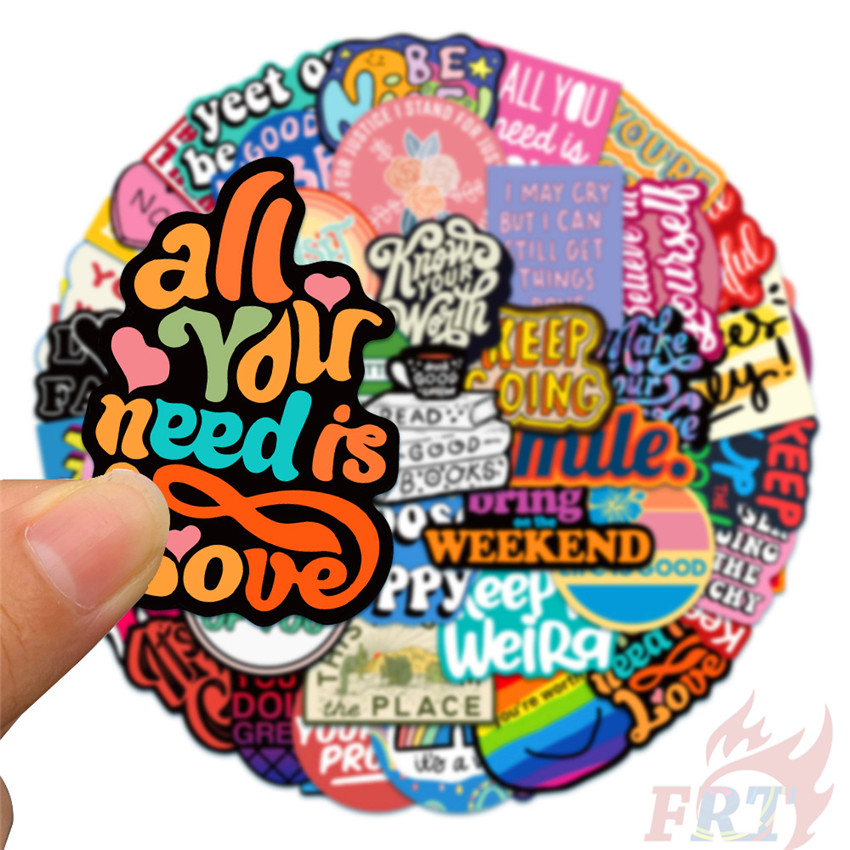 50PcsSet VSCO：Colorful Healing English Word Letters - Series 04 ...