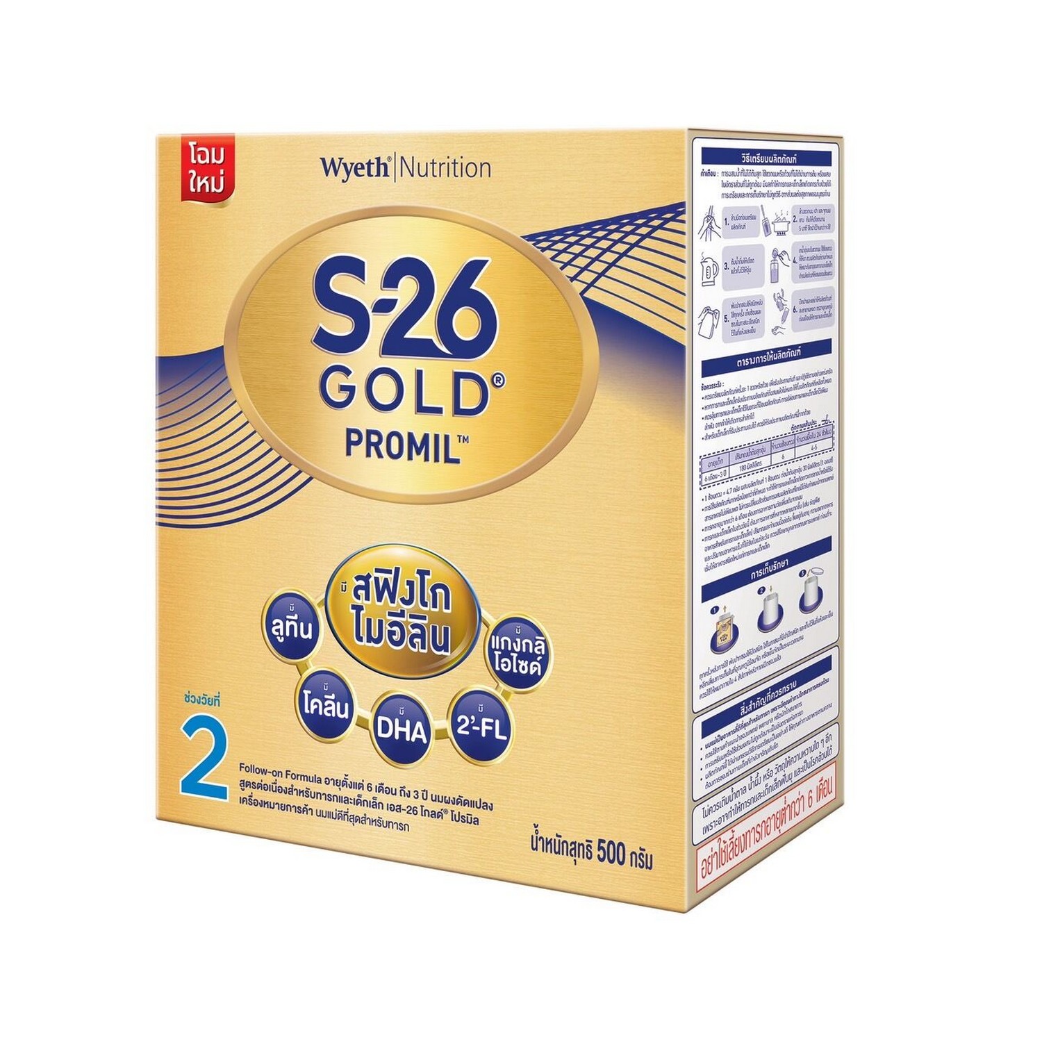 แพ็คเกจอยู่ระหว่างการเปลี่ยนแปลงนมผงเด็ก เอส-26 โกลด์ โปรมิล นม สูตร 2 ...