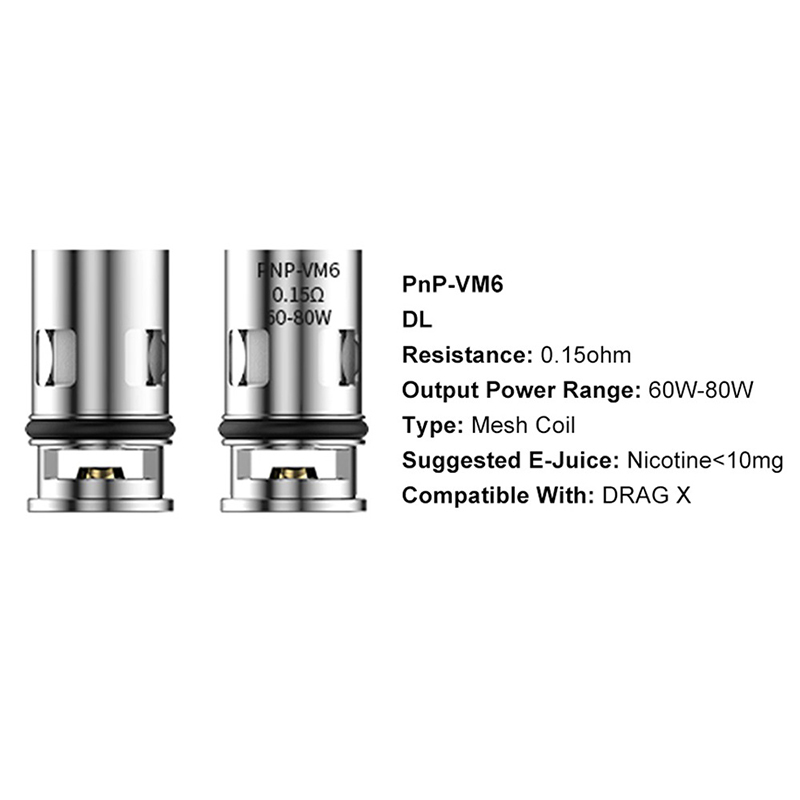 ZLL 5pcs PNP Evaporator Replacement Coil VM6 0.15ohm PnP Coil for DRAG ...