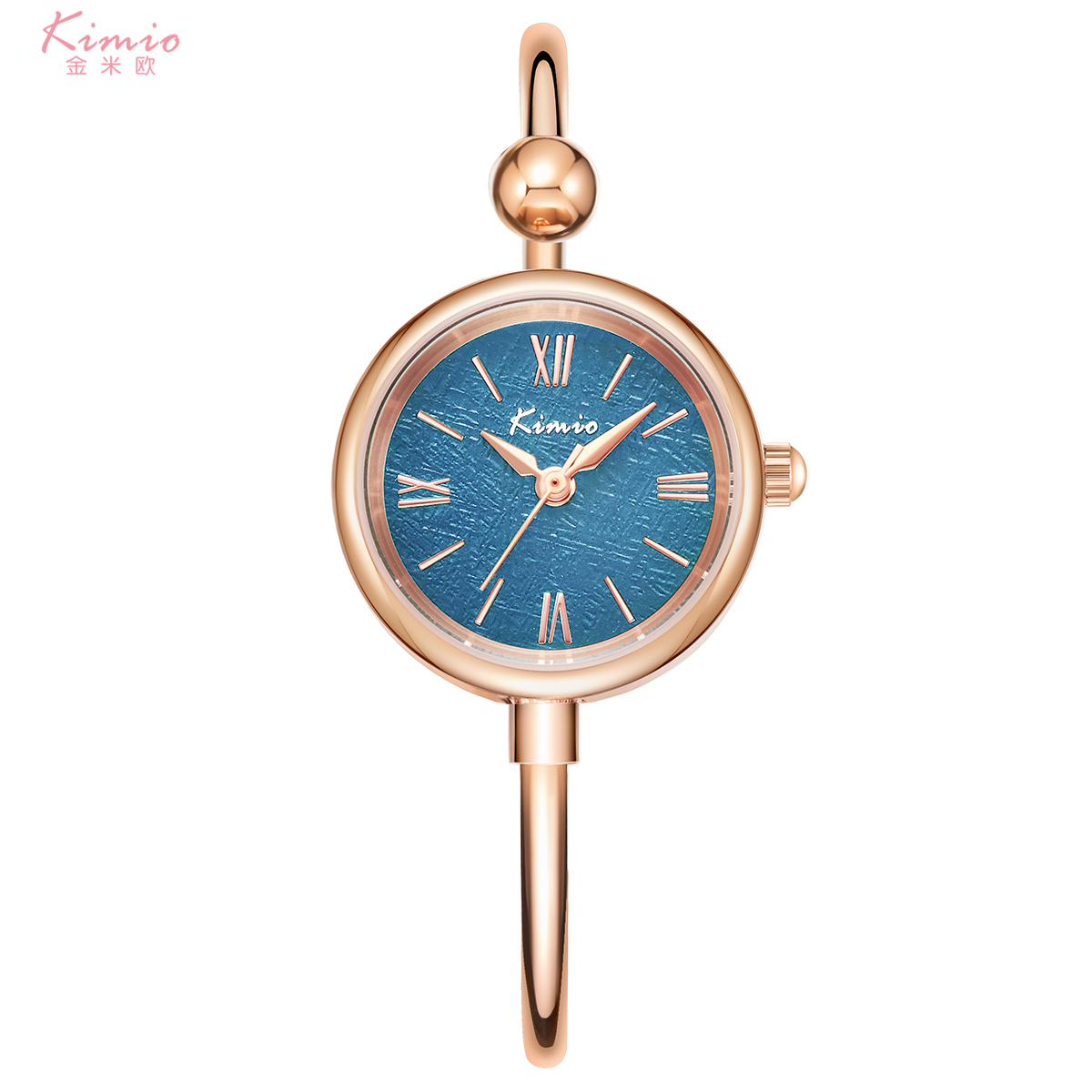Kimio นาฬิกาข้อมือผู้หญิง สายสแตนเลส สีโรสด์โกล์ด/หน้าปัดสีขาว รุ่น ...